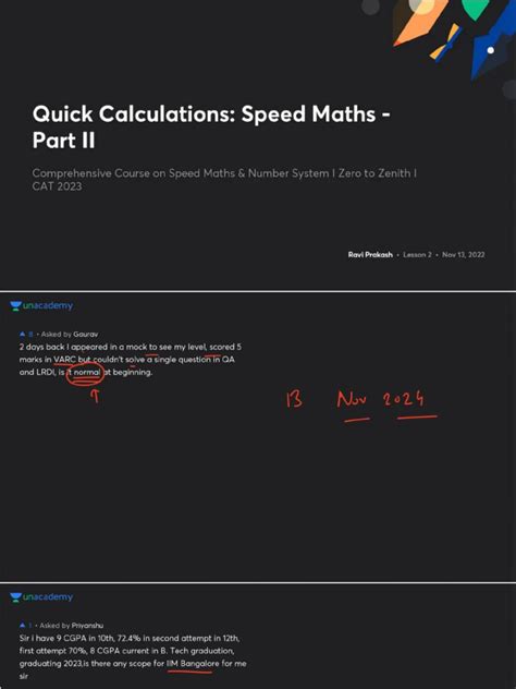 Quick Calculations Speed Maths Part Ii With Anno Pdf