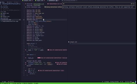 cpp setting problem r neovim