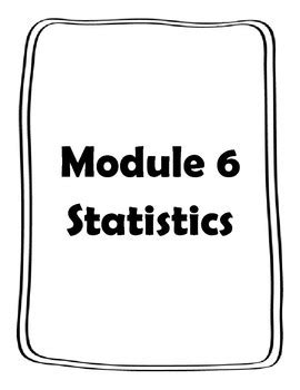 Module Statistics Notesheets By MeganA TPT