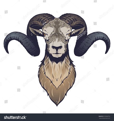 Ram Head Illustration Stock Vector Royalty Free 333668792 Shutterstock