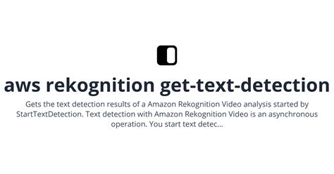 Aws Rekognition Get Text Detection Fig