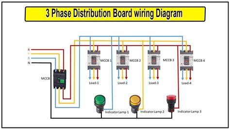 How To Make 3 Phase Distribution Board Wiring Diagram 3 Phase Db Mcb Youtube