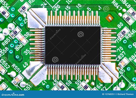 Computer Chip And Circuit Board Stock Image Image Of Close Electronics 13760251