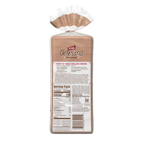 Sara Lee Artesano Original Bread 20 Oz Count Soft White Pre Sliced