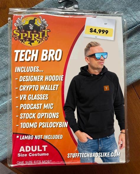 Tech Bro Spirit Halloween Costume Stuff Tech Bros Like