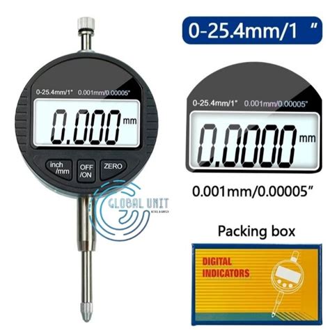 Jual 0 25 4mm 0 001mm Digital Dial Indicator Gauge Micrometer Dial Indikator Mikro Shopee