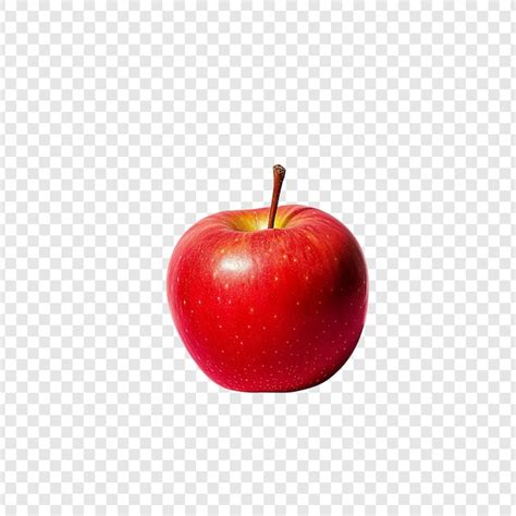 Red Apple With Stem Premium Ai Generated Psd