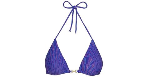 Vix Leslie Allie Triangle Bikini Top In Blue Lyst