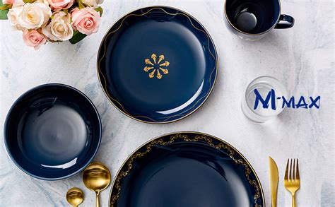 Vireesr Blue And Gold Dinnerware Sethigh Class Porcelain