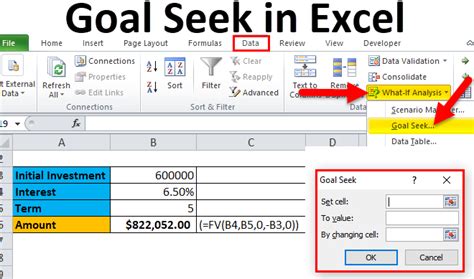 How To Use Goal Seek In Microsoft Excel For What If Scenarios The