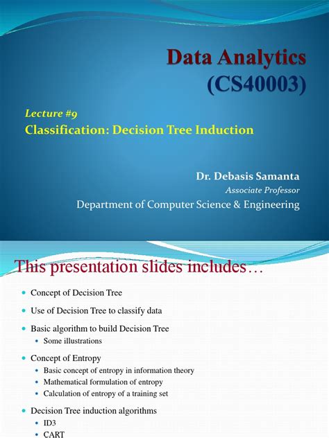 09 Decision Tree Induction Pdf Logarithm Applied Mathematics