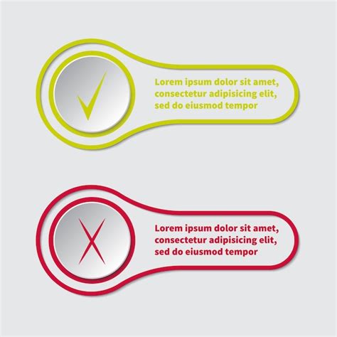 Premium Vector Text Box To Insertion Text With Check And Cross