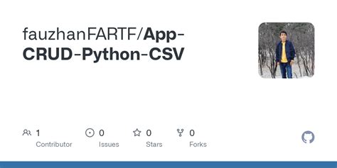 Github Fauzhanfartfapp Crud Python Csv