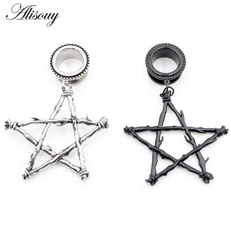 Badu Bg Alisouy 2бр Звезда от неръждаема стомана Водна капка Кръстосано цвете Череп Висяща Cz