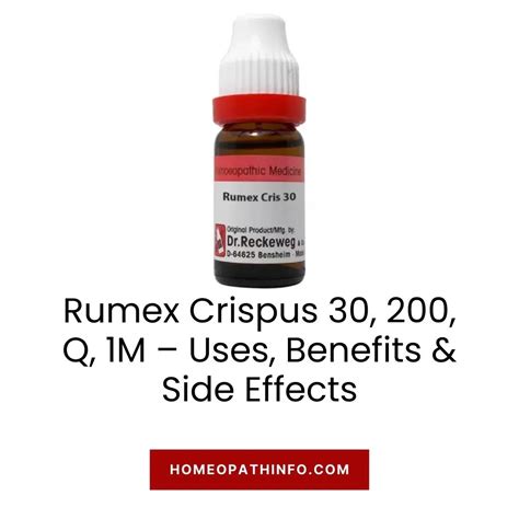 Rumex Crispus 30 200 Q 1m Uses Benefits And Side Effects