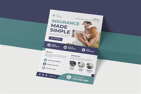 Insurance Flyer By Vunira Thehungryjpeg