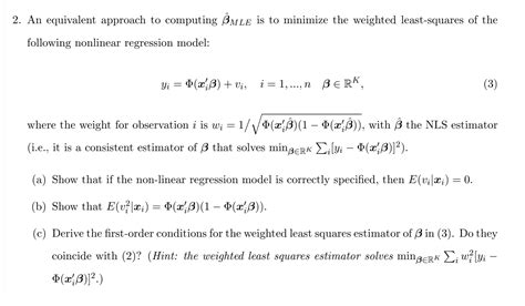 solved the probit model we saw in class is typically solved