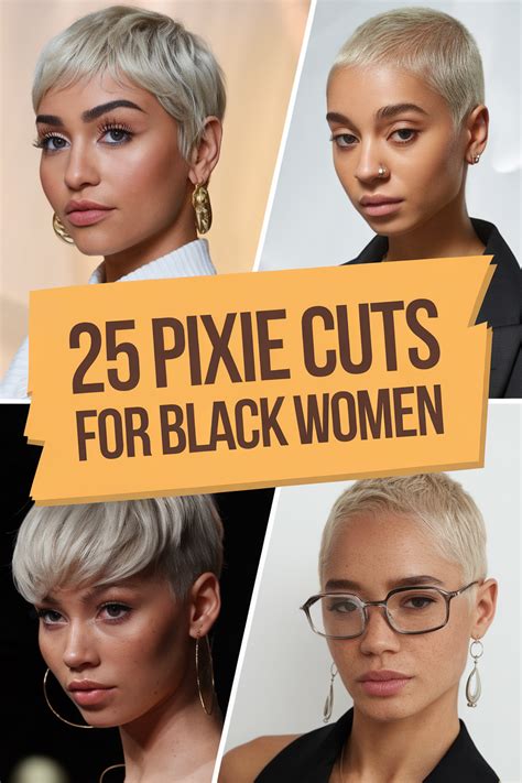 25 Pixie Cuts Bold Styles For Black Women Short Blonde Pixie Short