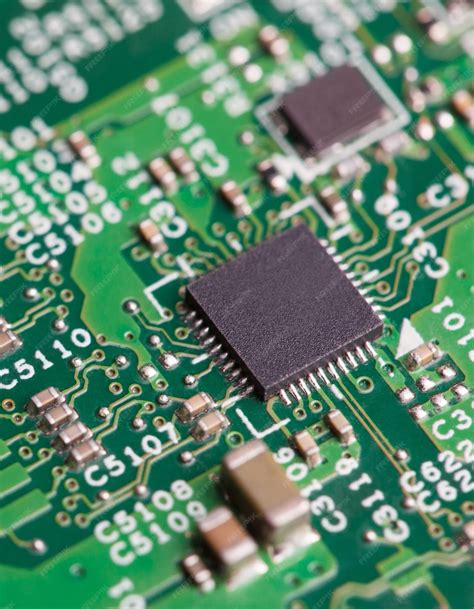 Premium Photo Close Up Of Electronic Components On The Motherboard Microprocessor Chip