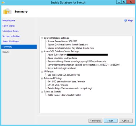 stretch database to azure on sql server 2016 codeproject