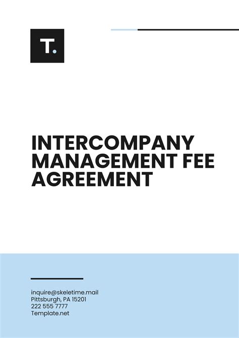 Free Intercompany Management Fee Agreement Template To Edit Online