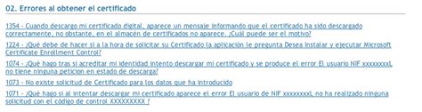 Errores Al Obtener El Certificado Digital