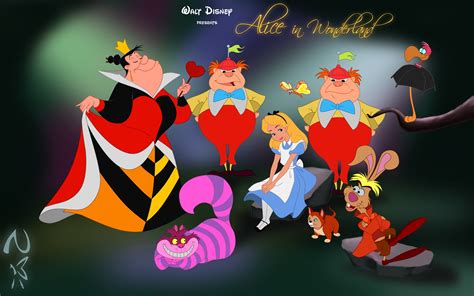 Alice In Wonderland Cartoon Wallpaper Wallpapersafari
