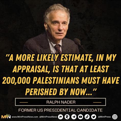 Us Politician Ralph Nader Claims Gaza Death Toll Far Higher Than Official Figures R Politics2