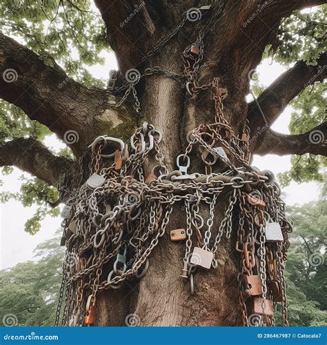 Man Entangled With Tree Concept Art Modern Art Ai Generated Royalty