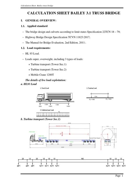 Bailey Bridge Calculation 3 1 L 18m Page 1 5 Download Free Pdf