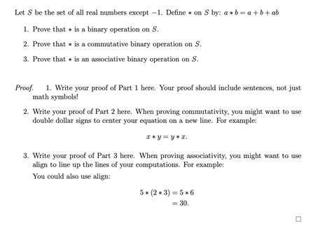 Solved Let S Be The Set Of All Real Numbers Except Chegg Com
