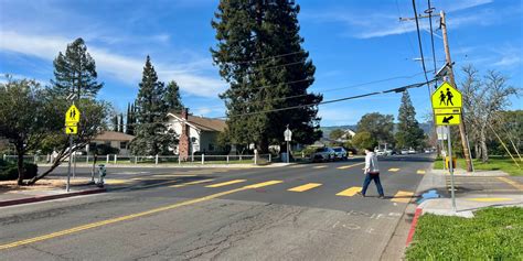 New Rectangular Rapid Flashing Beacon Rrfb Crosswalk Installed At Third Street West And West
