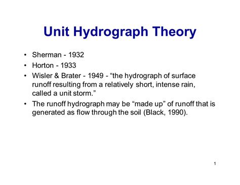PDF Unit Hydrograph Theory Libvolume Xyzlibvolume Xyz Hydrographspresentation Pdf