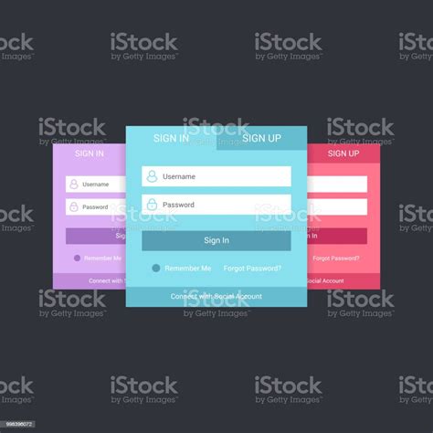 로그인 화면과 로그인 양식 서식 파일 모바일 웹 또는 응용 프로그램 디자인에 대 한 0명에 대한 스톡 벡터 아트 및 기타 이미지 0명 그래픽 사용자 인터페이스 금융