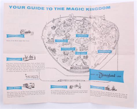 1961 Disneyland Map Disneyland Resort Guide Maps Ducy