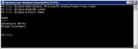 Processing An Analysis Service Cube Using Windows Powershell And Sql Server 2008 Amo Database