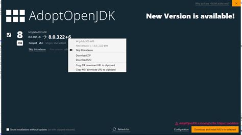 Feature Request Install Unpack Selector Issue Tushev Aojdk Updatewatcher GitHub
