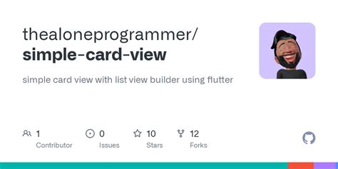 Github Thealoneprogrammersimple Card View Simple Card View With List View Builder Using Flutter