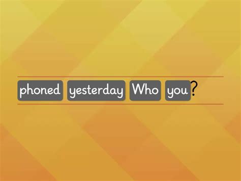 Subject Question Object Question Unit IE Unjumble