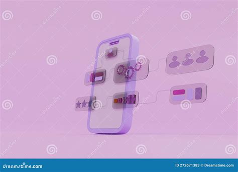 3D Rendering Smartphone Mockup Create User Interface Management