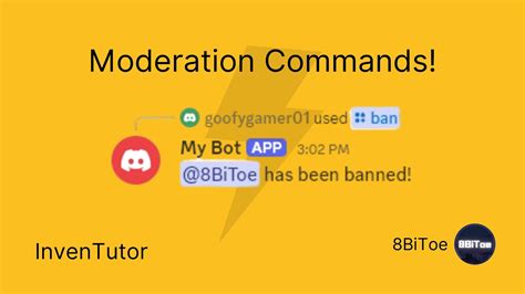 How To Create Moderation Commands Inventorgg Bot Tutorial Youtube