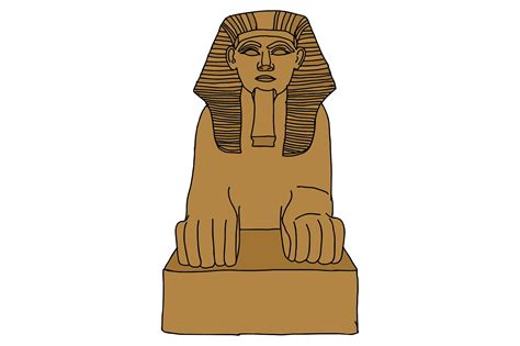 Ancient Statue Egyptian Sphinx Vector Graphic By Arsa Adjie