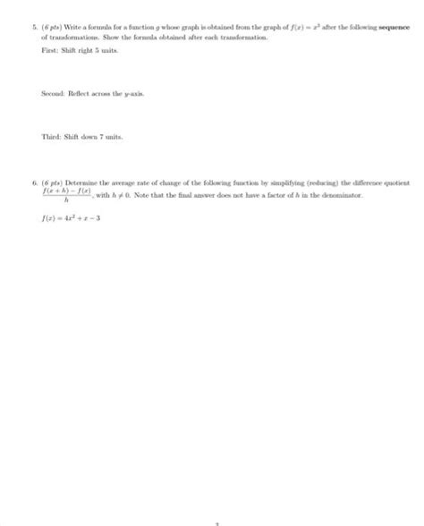 Solved 5 6pts Write A Formula For A Function G Whose