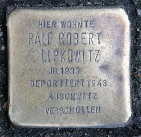 Ralf Robert Lipkowitz Stolpersteine In Berlin