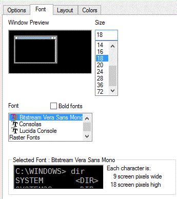 R How Can I Set Bitstream Vera Sans Mono Font In Win7 Cmd Stack