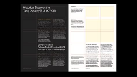 A4 Three Column Report Grid System For Indesign Behance