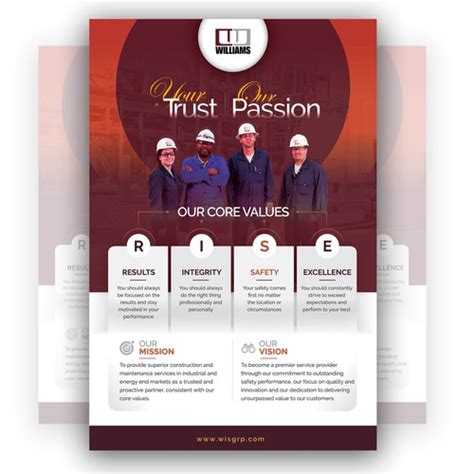 Designs Posters To Rise Up To Our Company Core Values Poster Contest