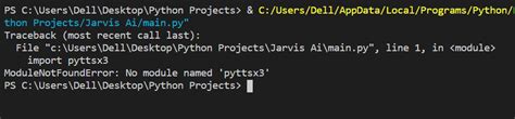 Pyttsx3 Module Error In Python 38 How To Download Pyttsx3 Stack