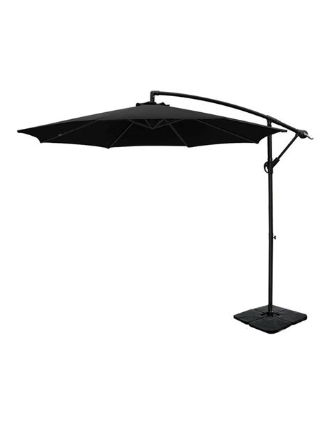 Instahut Outdoor Umbrella With Base Cantilever Beach Garden Patio