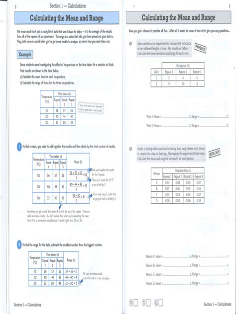 Calculating Mean And Range Pdf